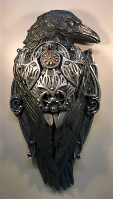 Gothic Raven Home Decor Art Nouveau Wall Plaque Anniversary Birthday ...