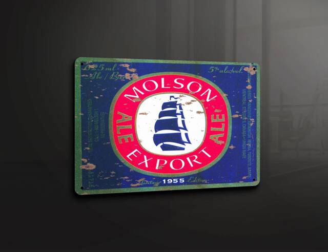 Molson Canada Beer Drink - Metal Sign Plaque Wall Art Decor Signage by ...