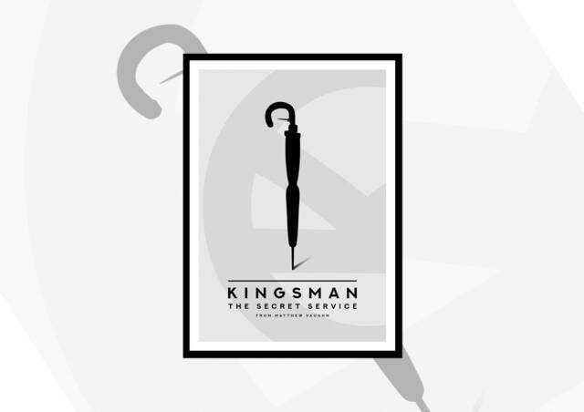 Kingsman 2014 Inspired Minimalist Movie Print, Alternative Film Poster ...