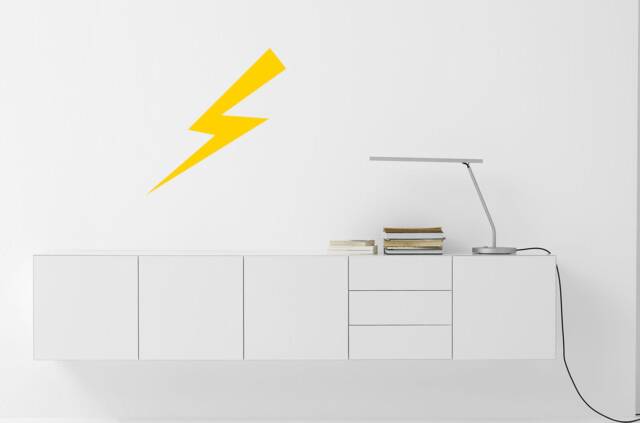Large Lightning Bolt, Flash Decorative Vinyl Wall Art Sticker Decal ...