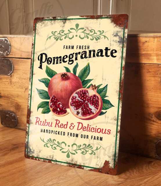 Fruit Metal Kitchen Sign Home Wall Decor Door Signage, Vintage ...