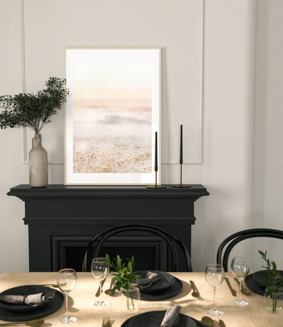 Cream Themed Beach Sunset Print Neutral Beach Print , Ocean Poster ...