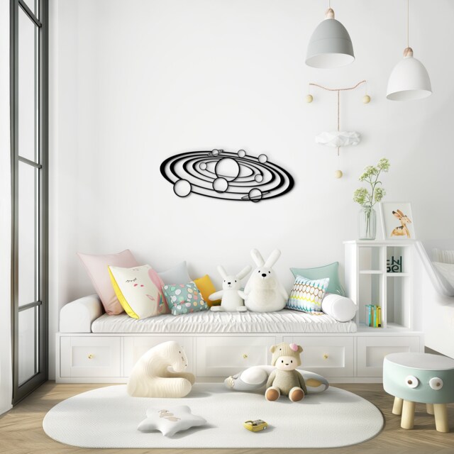 Solar System Wood Wall Art. Space Room Art Decor. Minimalist Decor For ...