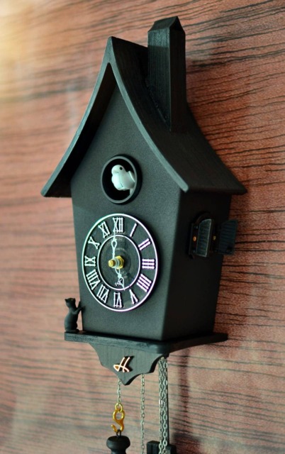 Cuckoo Clock, Wall Clock, Modern Cuckoo Home Decor, Hand Made, , Red ...
