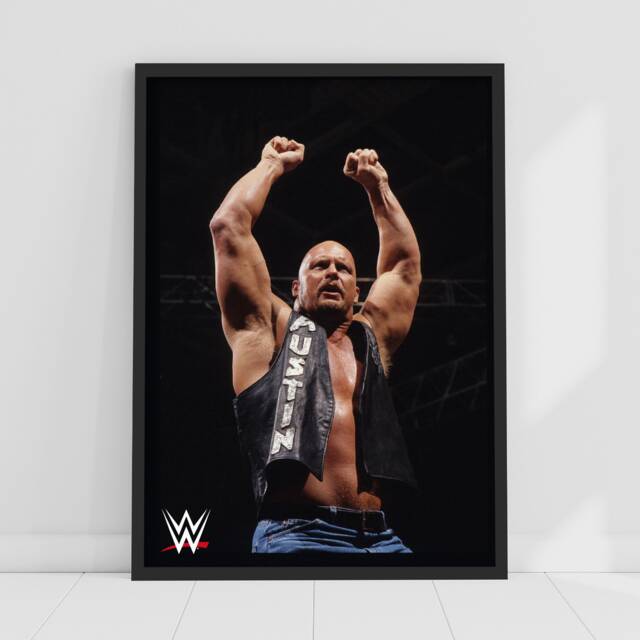 Wwe Print - Stone Cold Steve Austin in Ring Poster Wrestling Wall Art ...