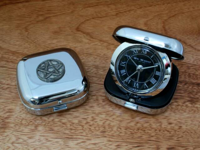 Religious Symbols Flip Up Alarm Clock Portable Quartz Movement ...