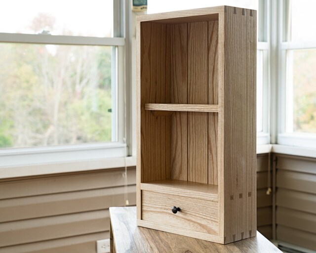 Hanging Wall Cabinet With Storage Shelf & Drawer Ash Wood by Etsy ...