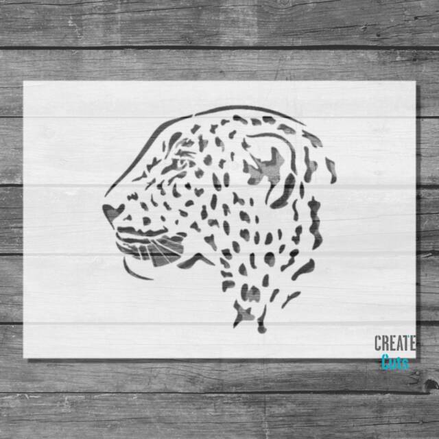 Jaguar Head Reusable Stencil For Home Wall Interior Decor Crafts/Not A ...