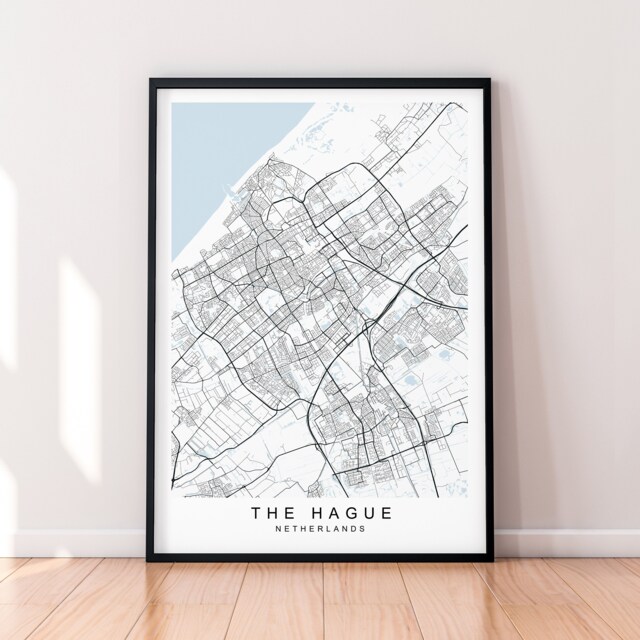The Hague Den Haag Town City Map Nederland Netherlands Print Minimalist ...