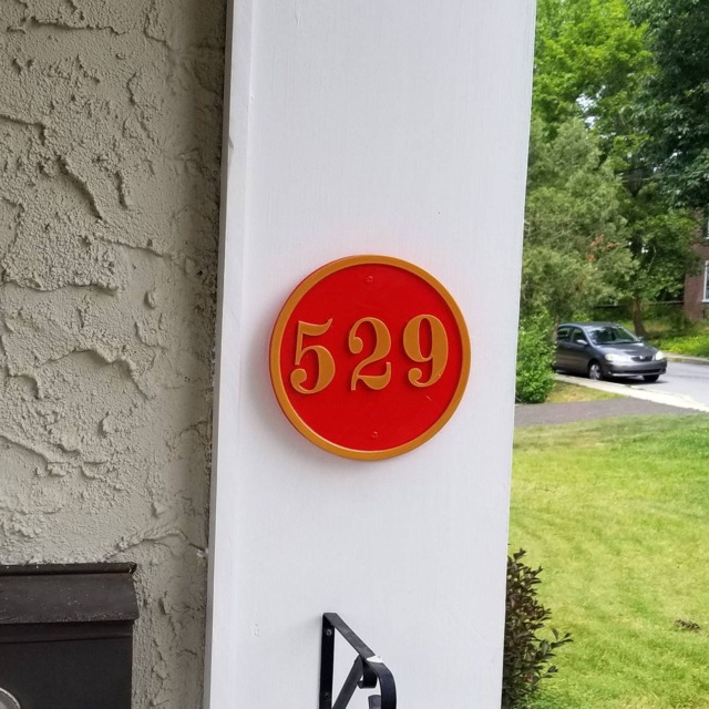 Personalized Round House Address Number Plaque/Sign Custom Made To ...