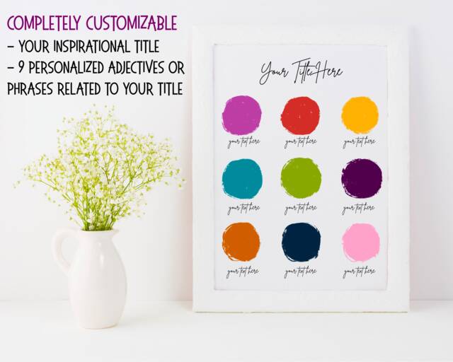 Personalized Inspirational Wall Art Custom Goals & Dreams Motivational ...