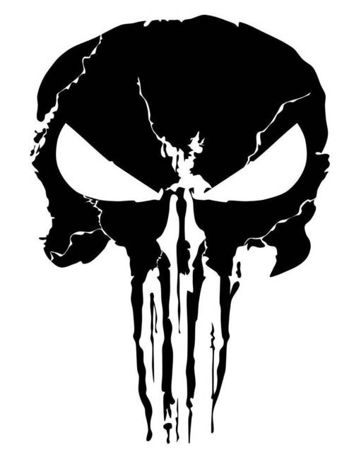 Punisher Skull Car Bonnet Side Sticker Van Vinyl Graphic Decal Sign ...