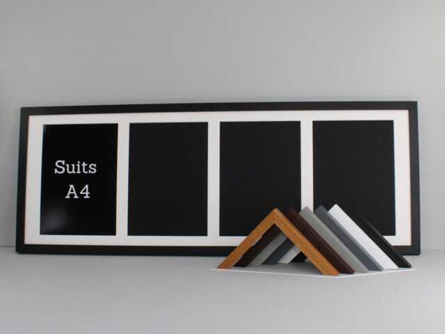 Multi Aperture Photo Frame. Holds Four A4 Sized Images/Certificates ...