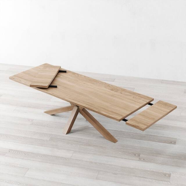 Diamond Extendable Natural Oak Dining Table by Etsy | ufurnish.com