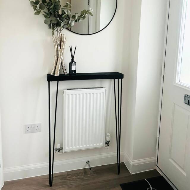 Rustic Radiator Shelf - Console Table All Black by Etsy | ufurnish.com