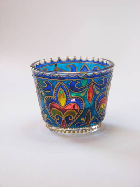 Votive Candle Holder Hand Painted, Tealight Home Decor by Etsy ...