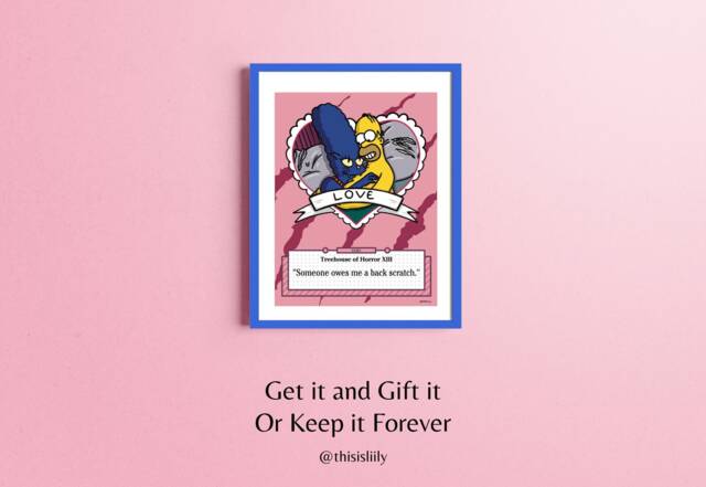 Homer & Panther Marge Love Print - The Simpsons by Etsy | ufurnish.com