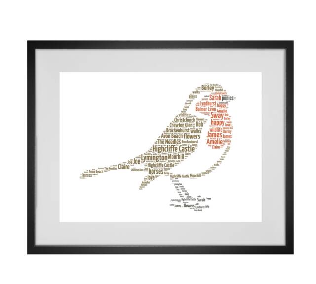 Personalised Robin Word Art Print by Etsy | ufurnish.com