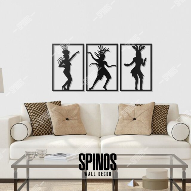 Samba Dancer Wood Wall Art Brazilian Carnival Decor, Set Of 3 by Etsy ...