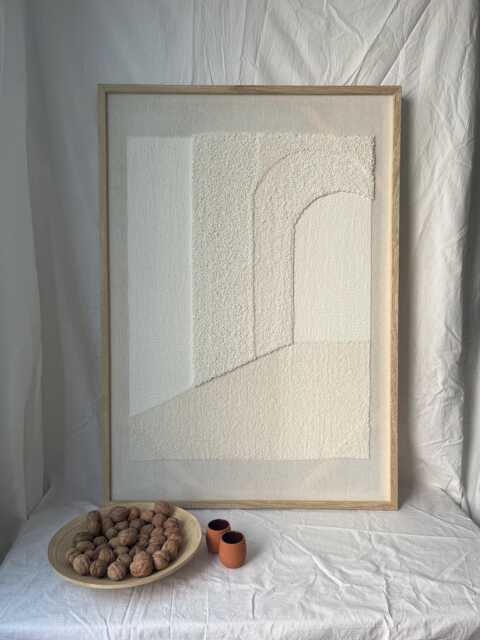 White Xxl A High-Quality Wood Frame Hand Woven Wall Hanging, Boho Ecru ...