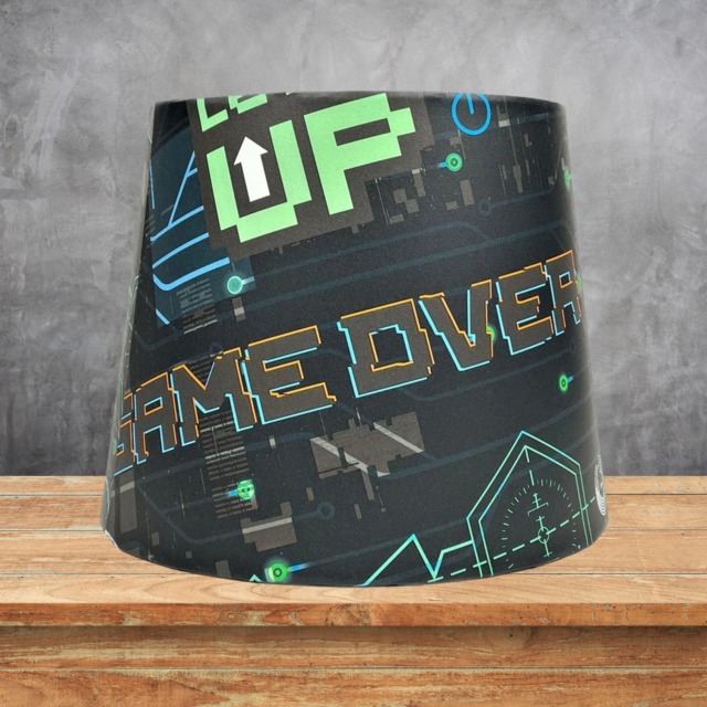 Gaming Lampshade Or Ceiling Light Shade - Boys Girls Kids Gamer Bedroom ...