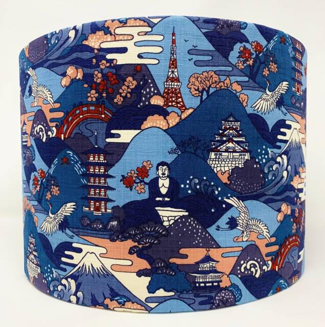 Buddha Lampshade Japanese Oriental Blue Light Shade by Etsy | ufurnish.com