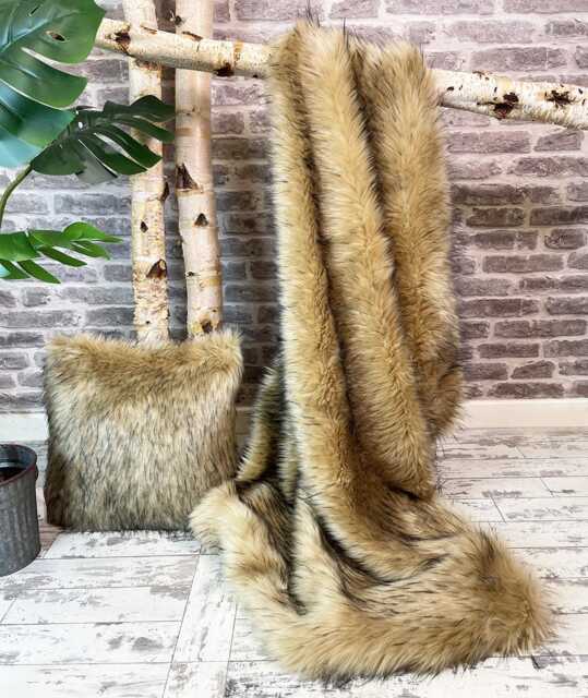 Golden Takin Luxury Faux Fur Throw With A Soft Faux-Suede Lining by ...