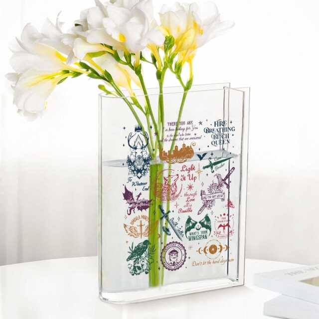 Throne Of Glass Acotar Acrylic Book Vase, Fireheart Terrasen Crescent ...