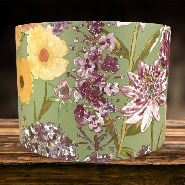 Floral Lampshade For Ceiling & Table Lamps - Wildflower Light Shade ...