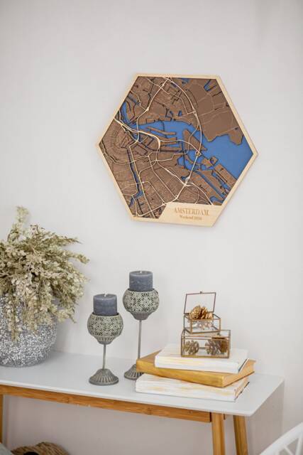 Custom Wooden City Map, Laser Cut 3D Wood Hometown Topographic Travel ...
