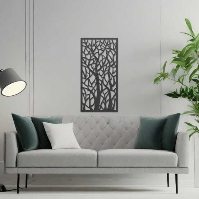 Modern Framed Wooden Tree Branch Bush Wall Art Hanging Home Room Decor ...