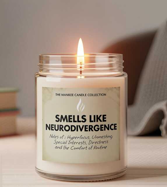 Funny Neurodivergence Candle Label - Mankee Not Supplied by Etsy ...
