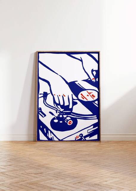 Retro Vinyl Record Print - Wall Art Typo Home Decor Abstract by Etsy ...