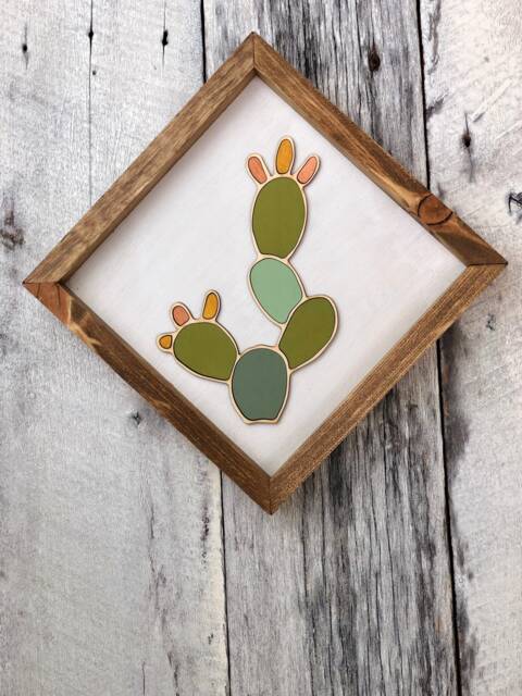 3D Cactus Wood Wall Art Boho Plant Decor by Etsy | ufurnish.com