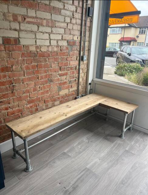 Cahuita - Handmade Reclaimed Corner L-Shape Scaffold Board Industrial ...