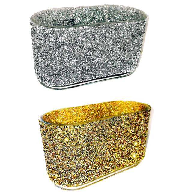 Bedazzled Rhinestone Glass Vase - Gold And/Or Silver by Etsy | ufurnish.com