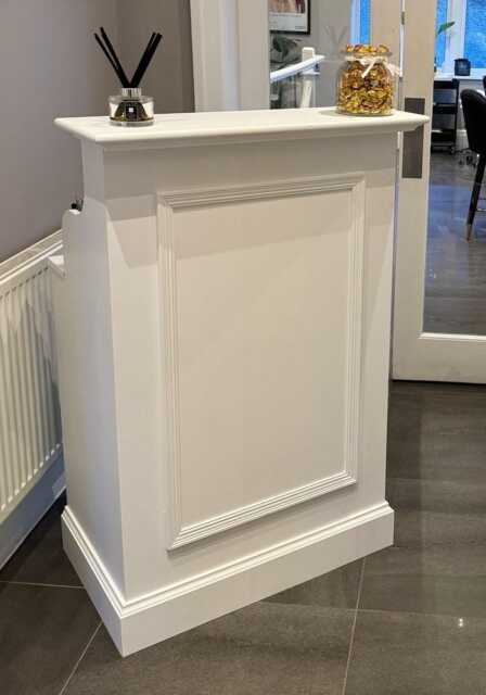 Small Moulded Panel Front Reception Desk With Skirting Detail - Other ...