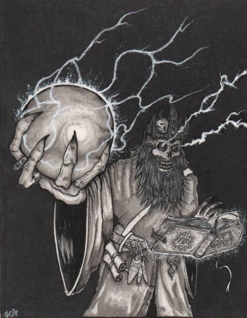 Skulld Lich Art Print, Wizard Necromancer, Dungeons & Dragons Art ...