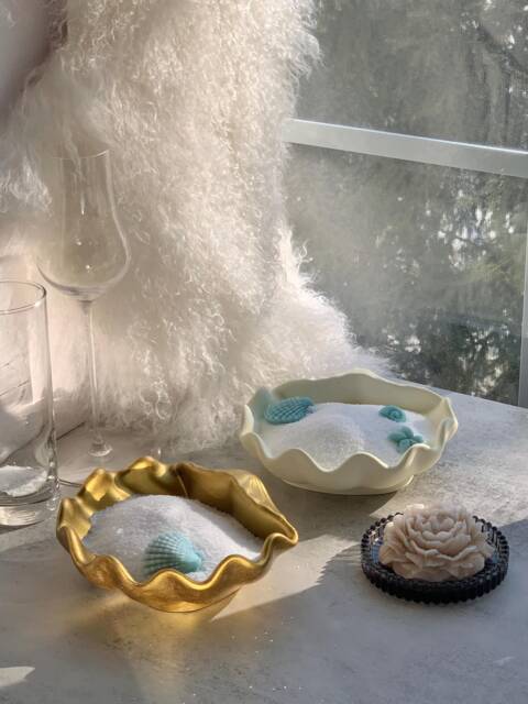 Seashell Pearl Candle, Sand Wax, Hotel Scented Powder Home Decor ...