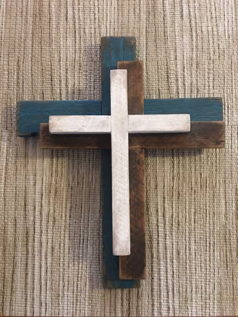Unique 3-Tier Wooden Cross, Rustic Wood Decorative Crosses, Wall Decor ...