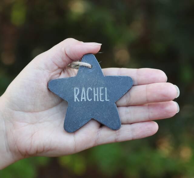 Personalised Slate Star Christmas Ornament Engraved Gift Tag by Etsy ...