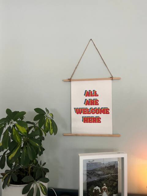 All Are Welcome Here Scroll Sign by Etsy | ufurnish.com