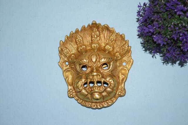 Brass Nazar Battu Wall D??cor - Angry Buddha Face Art Hanging Patio & Outdoor House Welcome by ...