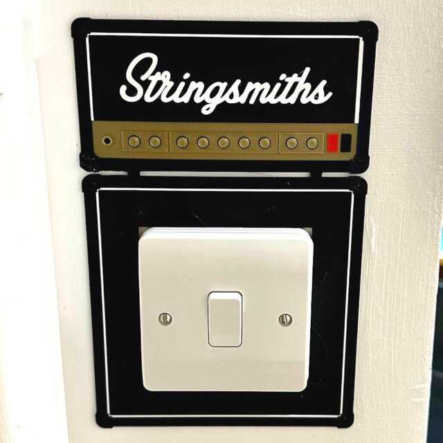 Personalised Guitar Amp Light Switch Surround Cover - 3D Printed ...