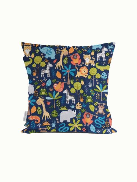 Safari Animal Cushion Cover Blue, Children Bedroom Accessories, Jungle ...