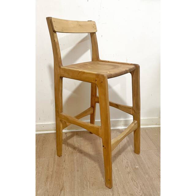 Handmade Solid Wood Bar Stool, Tall Chair, Counter Top Breakfast Table ...