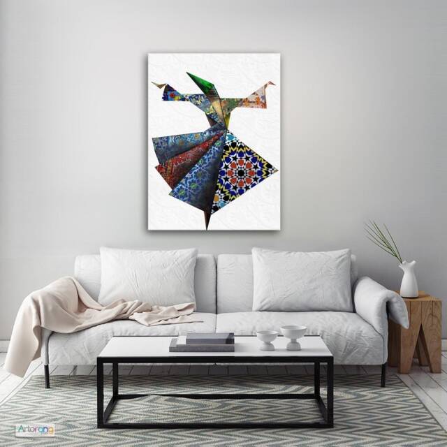 Ancient Sufi Dance & Whirling Dervish With Persian Pattern - Middle ...
