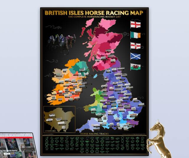 British Isles Scratch Off Horse Racing Map by Etsy | ufurnish.com