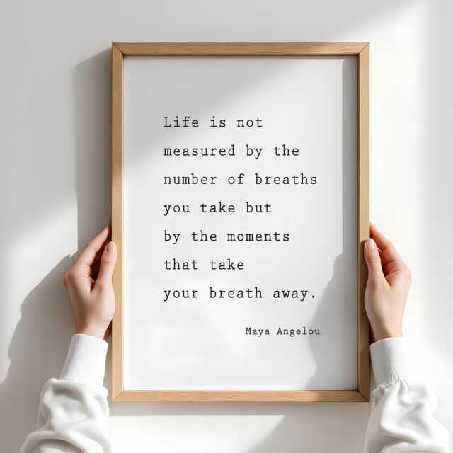 Maya Angelou Print Art Wall Decor Inspiring Life Quote Office ...