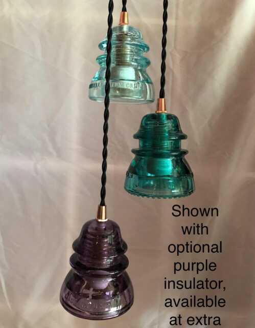 Pendant Lights, Glass Insulator Light Using 3 Or 4 Glass Insulators ...